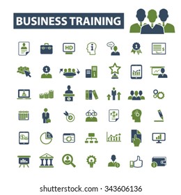 Business Training Icons Signs Vector Concept Stock Vector (Royalty Free ...