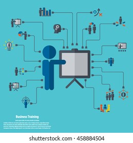 Business Training Conceptual Background Strategy Business Stock Vector ...