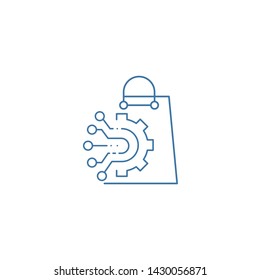 Business Transformation Vector Linear Icon White Stock Vector (Royalty ...