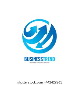Business Trend Vector Logo Concept Illustration Stock Vector (Royalty ...