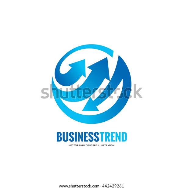 Business Trend Vector Logo Concept Illustration Stock Vector (Royalty ...