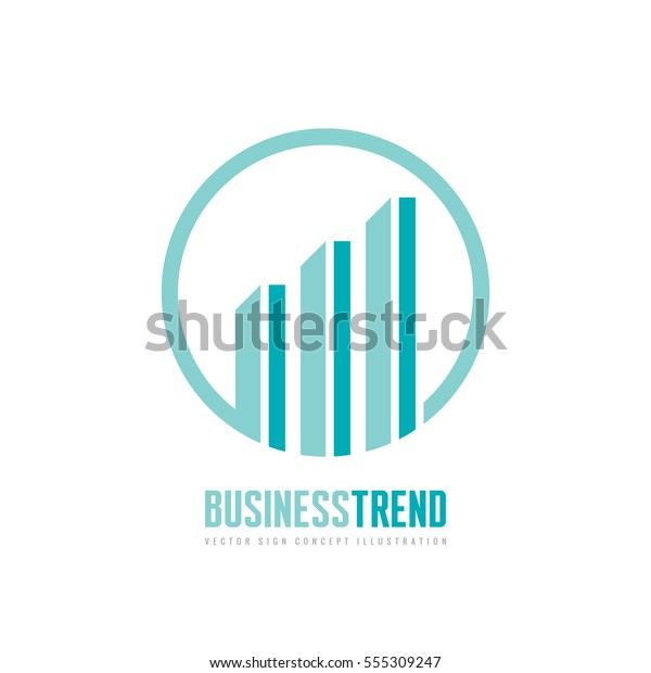 Business Trend Vector Logo Concept Illustration Stock Vector (Royalty ...