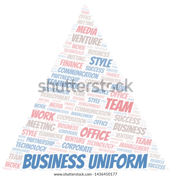 Business Uniform Word Cloud Collage Made Stock Vector (Royalty Free ...