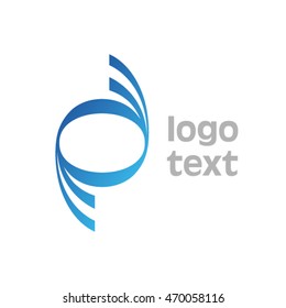Abstract Blue Vector Logo Template Design Stock Vector (Royalty Free ...