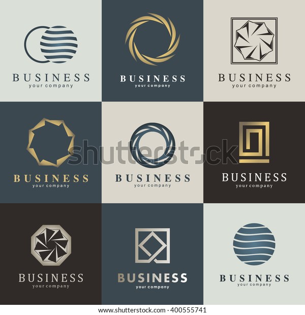 Business vector logo set. Graphic design editable for your design.