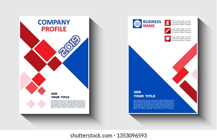 Business Vector Set Red Blue Brochure Stock Vector (Royalty Free ...
