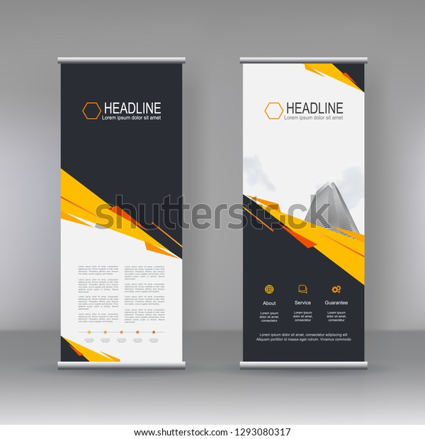 Business Vertical Banner Stand Template Design Stock Vector (Royalty ...