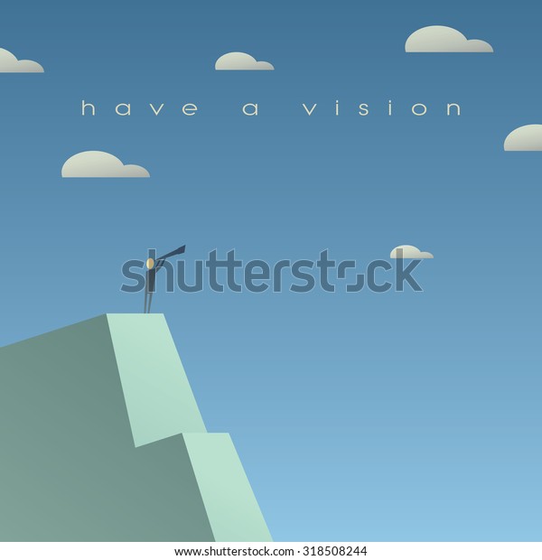 Business Vision Concept Looking Future Binoculars Stock Vector (Royalty ...