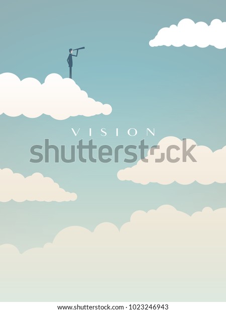 Business Vision Concept Vector Motivational Poster Stock Vector ...