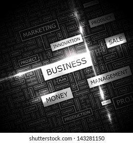 Business Word Cloud Concept Illustration Stock Vector (Royalty Free ...