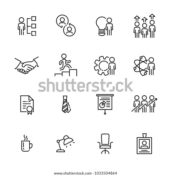 Business Work Icon Set 3 Vector Stock Vector (Royalty Free) 1033504864 ...