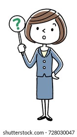 Business Young Lady Answer Question Stock Vector (Royalty Free ...