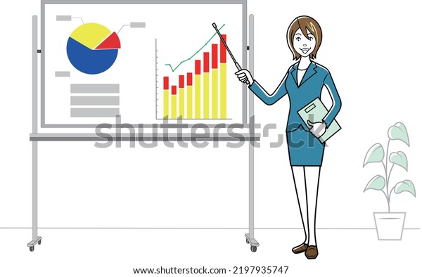 Businessman Analyzing Presenting Information Stock Vector (Royalty Free ...