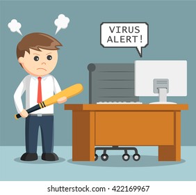 3,020 Angry man at computer cartoon Images, Stock Photos & Vectors ...