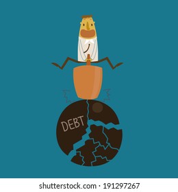 Businessman Break Debt Stock Vector (Royalty Free) 191297267 | Shutterstock