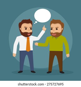 Two Friends Meeting Waving Hello Dialogue Stock Vector (Royalty Free ...