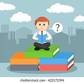 117 Confused man reading book Stock Vectors, Images & Vector Art ...