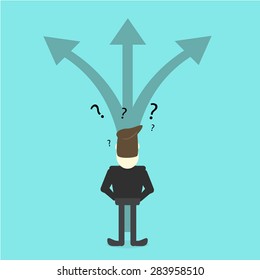 Businessman Confusing Choice Stock Vector (Royalty Free) 283958510 ...