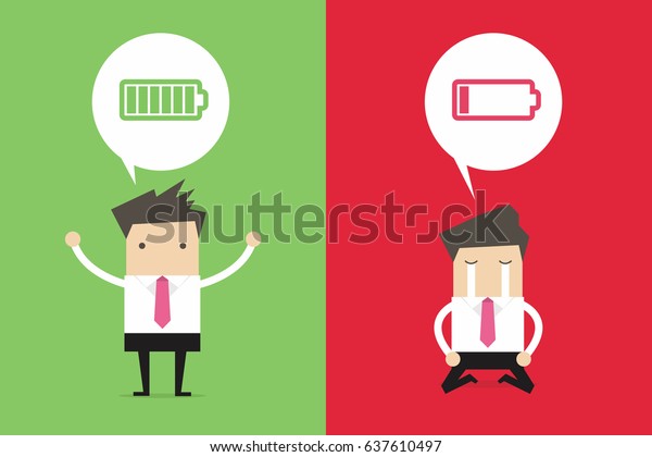 Businessman Different Power Status Vector Stock Vector (Royalty Free ...