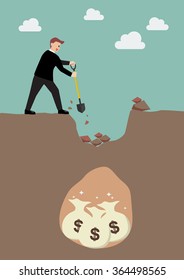 2,941 Digging for treasure Stock Illustrations, Images & Vectors ...