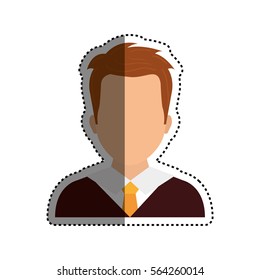 Businessman Executive Profile Icon Vector Illustration Stock Vector ...