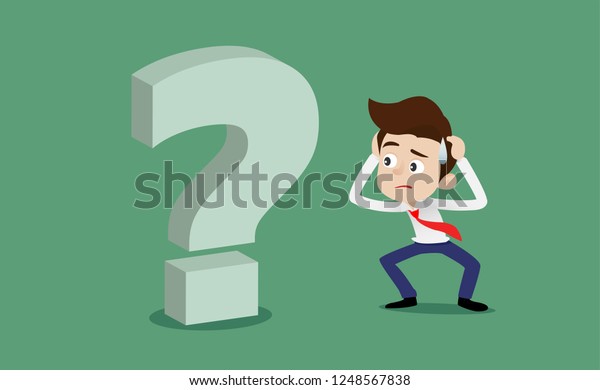 Businessman Facing Big Problem Concept Cartoon Stock Vector (Royalty ...