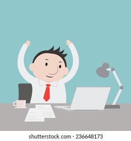 Hard Work Lazy Businessman Stock Vector (Royalty Free) 134284157