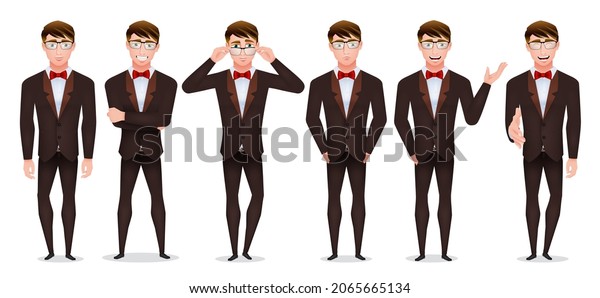 Businessman Formal Character Vector Set Business Stock Vector (Royalty ...