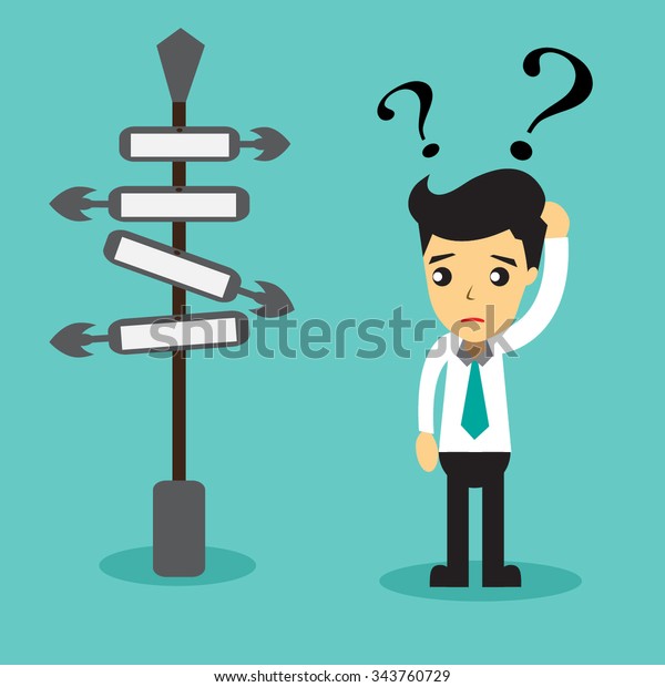 Businessman Front Choice Stock Vector (Royalty Free) 343760729 ...
