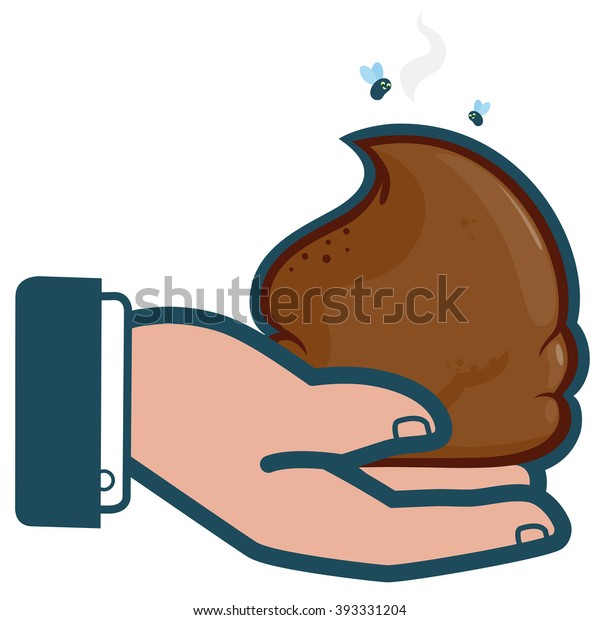 Businessman Hand Holding Shit Vector Illustration Stock Vector (Royalty ...