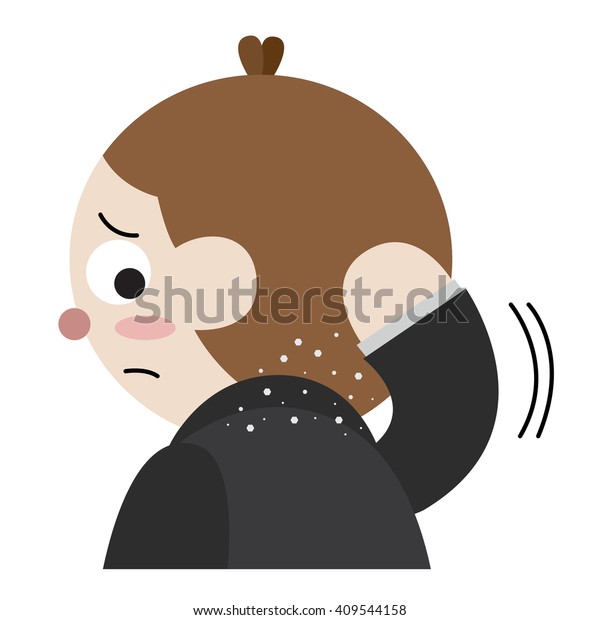 Businessman Has Dandruff Problem Cartoon Vector: vector de stock (libre ...