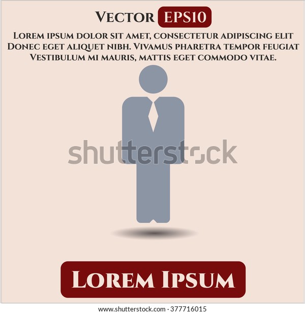Businessman Icon Symbol Stock Vector (Royalty Free) 377716015 ...