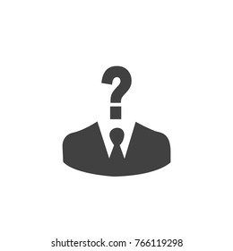 Businessman Icon Vector Unknown Symbol Stock Vector (Royalty Free ...