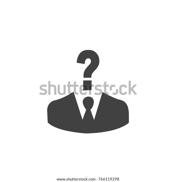 Businessman Icon Vector Unknown Symbol Stock Vector (Royalty Free ...