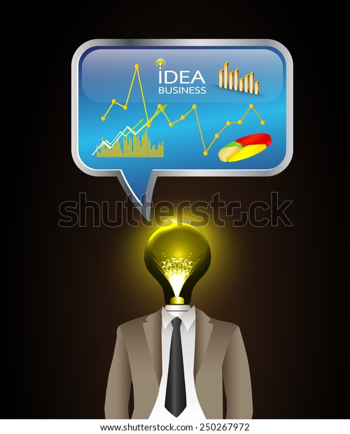Businessman Light Bulb Head Business Strategy Stock Vector (Royalty ... Businessman Light Bulb Head Business Strategy Stock Vector (Royalty ...