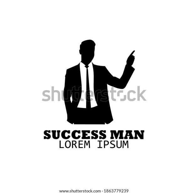 Businessman Logo Design Concept Template Stock Vector (Royalty Free ...
