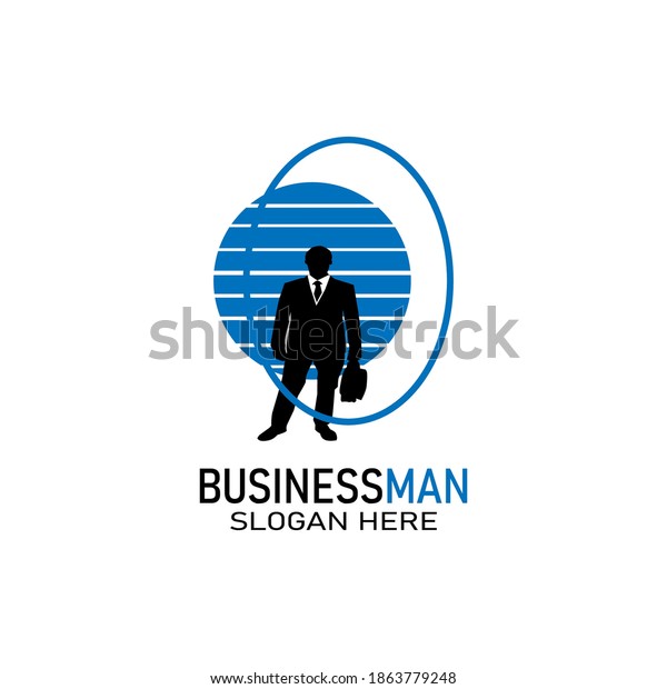 Businessman Logo Design Concept Template Stock Vector (Royalty Free ...