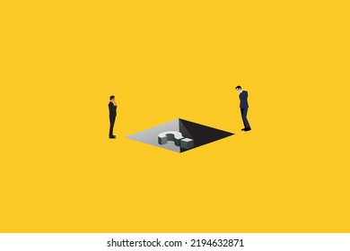 Businessman Looking Question Symbol Try Resolve Stock Vector (Royalty ...