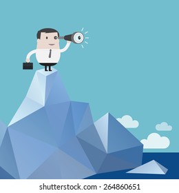 Businessman Looking Success Vector Stock Vector (Royalty Free ...