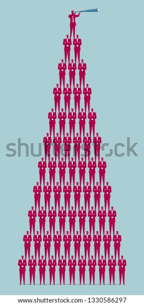 Businessman Overlaps Shoulders Teamwork Concept Background Stock Vector ...