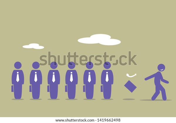 Businessman Retired Work Illustration Vector Flat Stock Vector (Royalty ...
