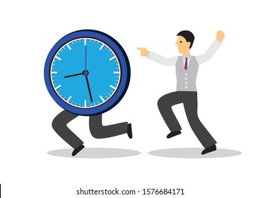 Man Running Behind Very Fast Running Stock Vector (Royalty Free ...