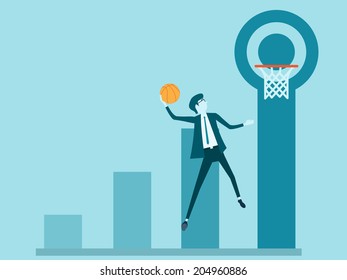 Flat Vector Cartoon Illustration Man Looking Stock Vector (Royalty Free ...