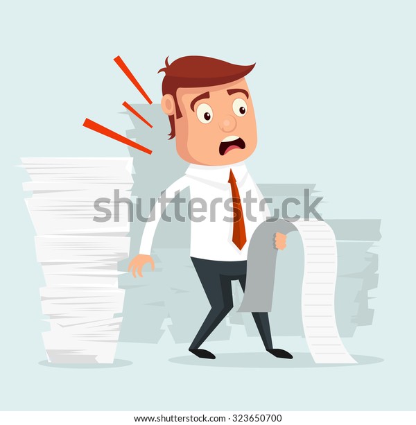 Businessman Shocked Vector Flat Illustration Stock Vector (Royalty Free ...