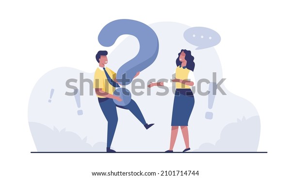 Businessman Standing Holds Question Mark Illustration Stock Vector ...