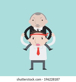 Businessman Support Boss Vector Stock Vector (Royalty Free) 196228187 ...