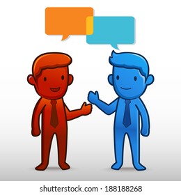 Stick Figures Clapping Hands Together Friendship: vector de stock ...