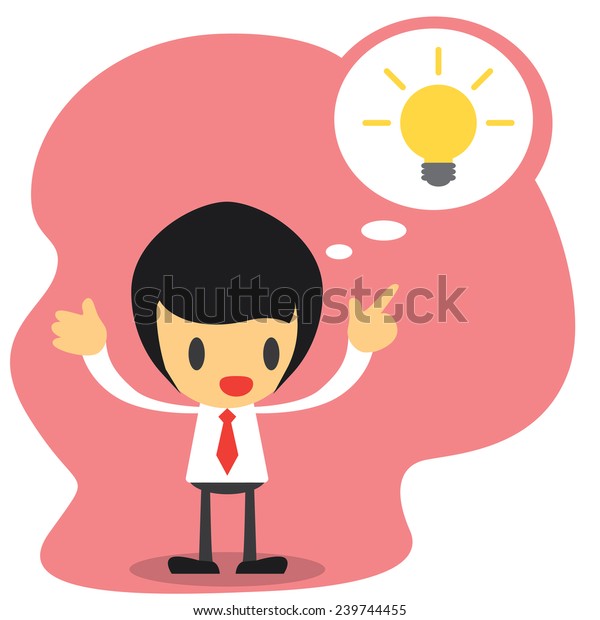 Businessman Thinking Idea Vector Illustration Creative Stock Vector ...