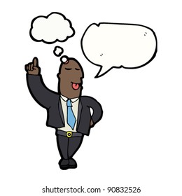 Businessman Thinking One Thing Saying Another Stock Vector (Royalty ...