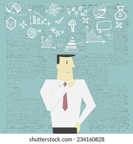 Man Thinking Vector Stock Vector (Royalty Free) 241668634